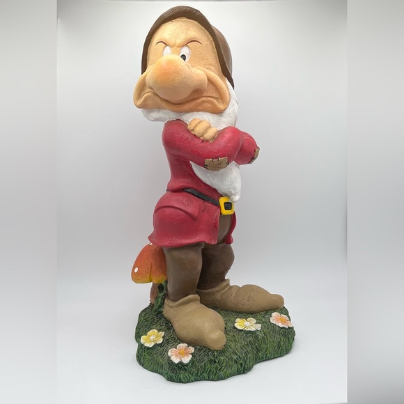 Disney | Accents | Walt Disney Snow White Grumpy Garden Statue 2 Design ...